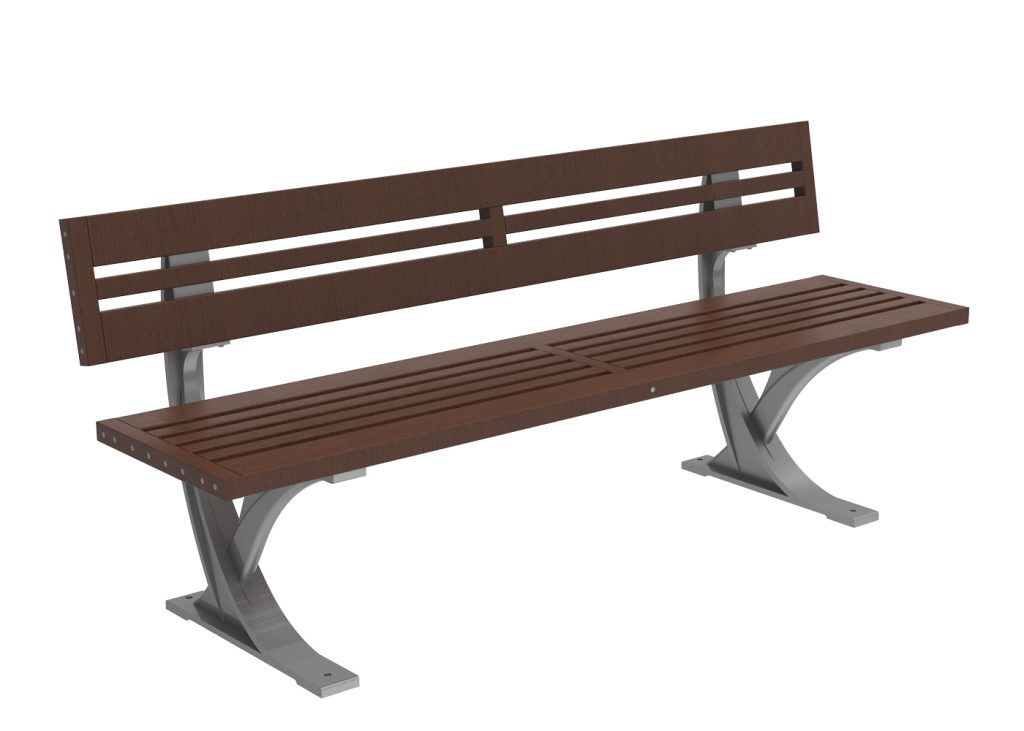 1200 Backed Bench: Sleek Public Seating | Maglin