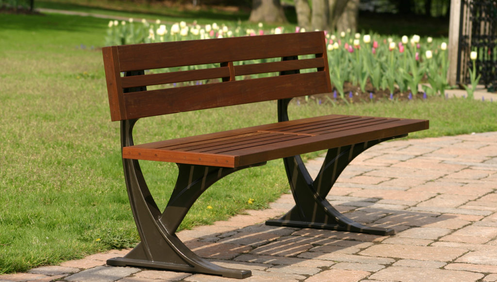 1200 Backed Bench: Sleek Public Seating | Maglin