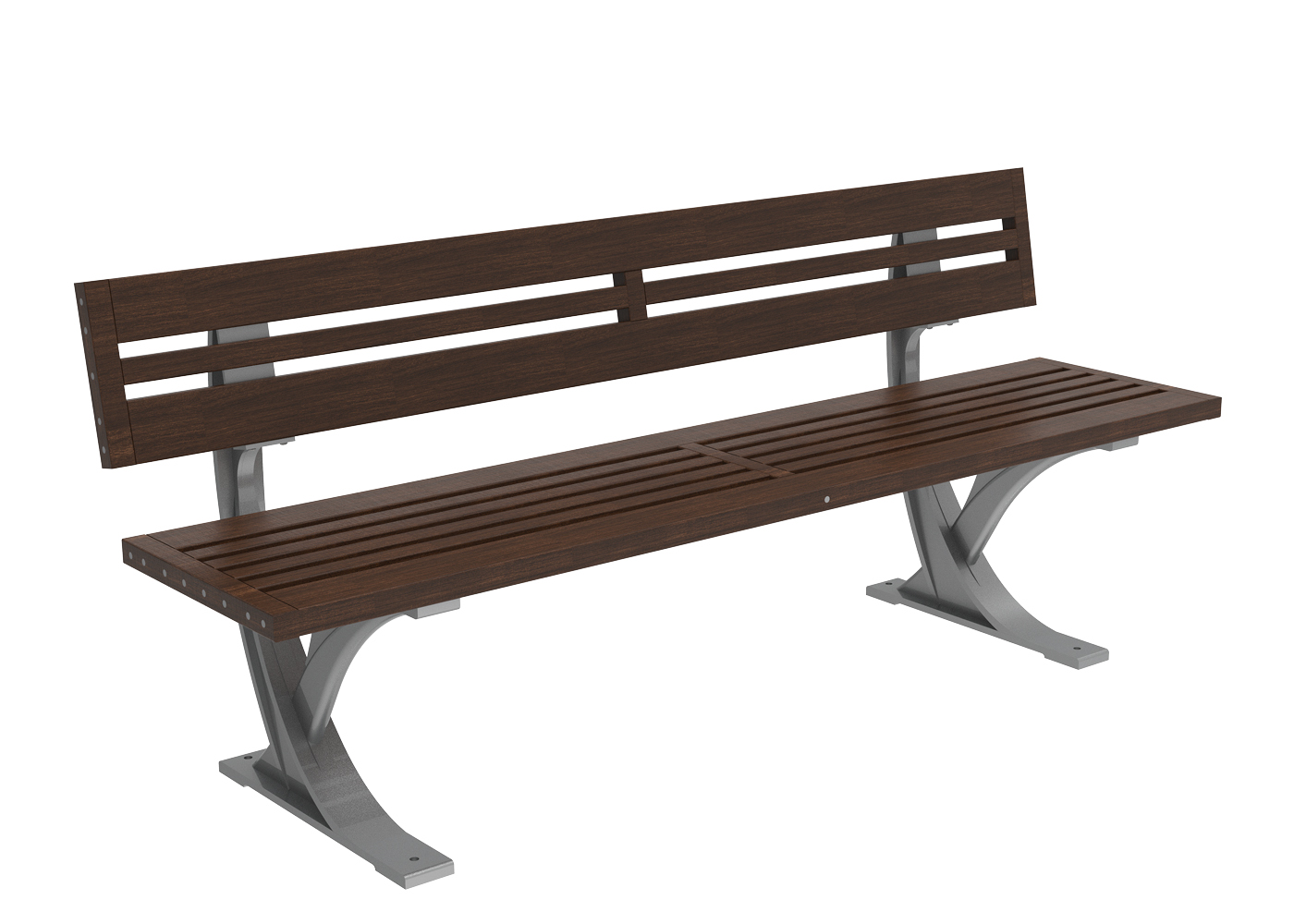 1200 Backed Bench: Sleek Public Seating | Maglin